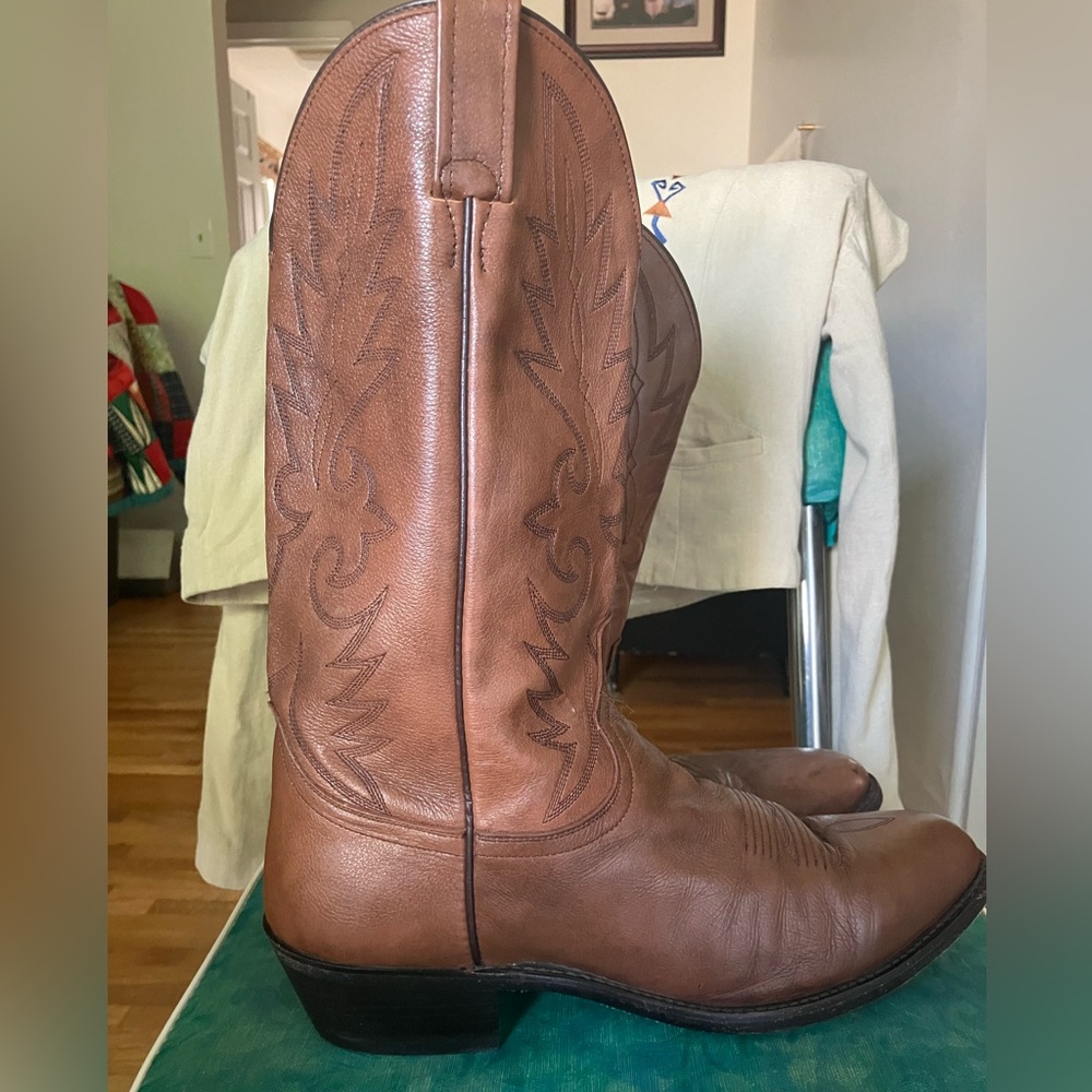 Vintage Dan Post Leather Cowboy Boots - Gem